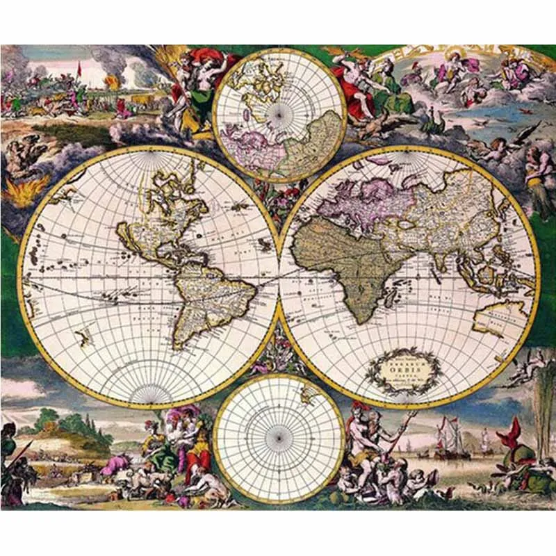 new 5D Rhinestones Diamond Embroidery World Map 5d Diy Diamond Painting ...