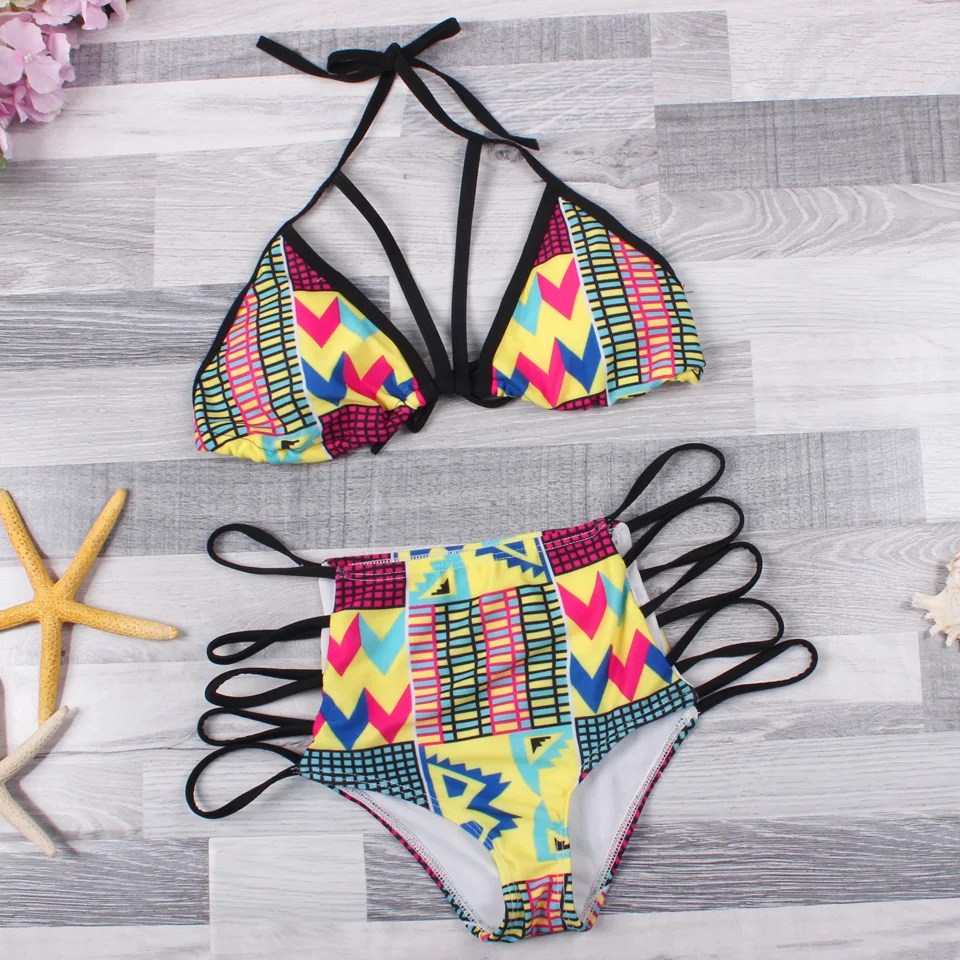 Kailindi Africa Bikini Set Ethnic Swimwear Women Bikinis Padded