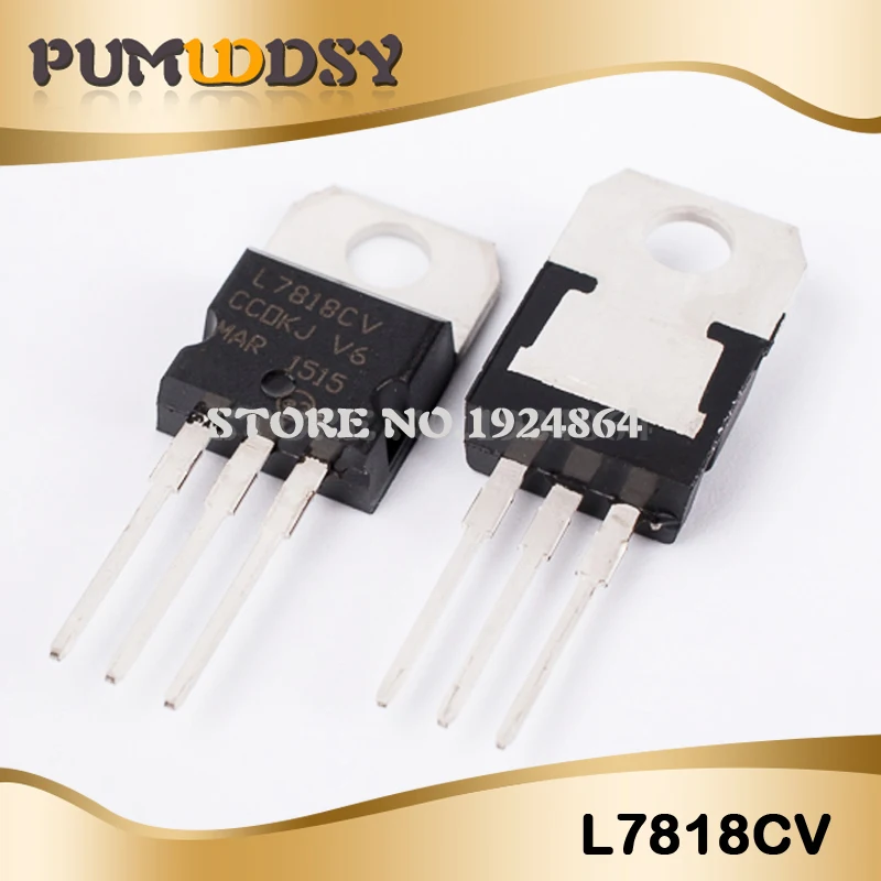 10pcs/lot NEW L7818 L7818CV TO 220 7818 voltage regulators free ...