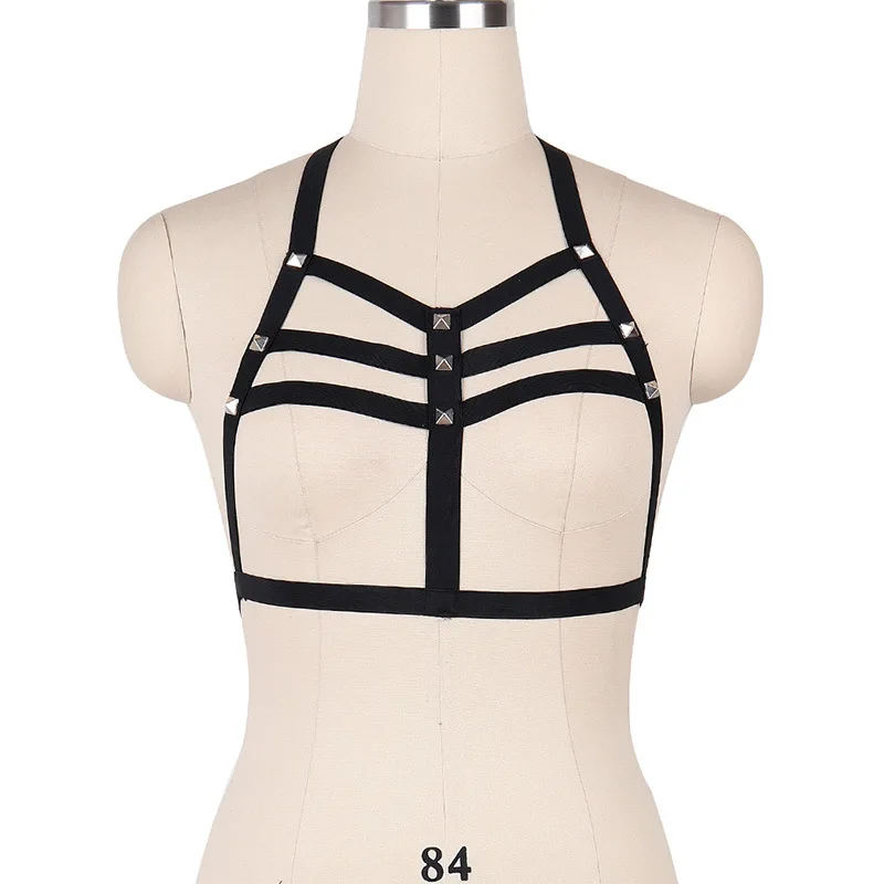 Sexy Elastic Lingerie Harnesscaged Bra Body Cage Fetish Wear