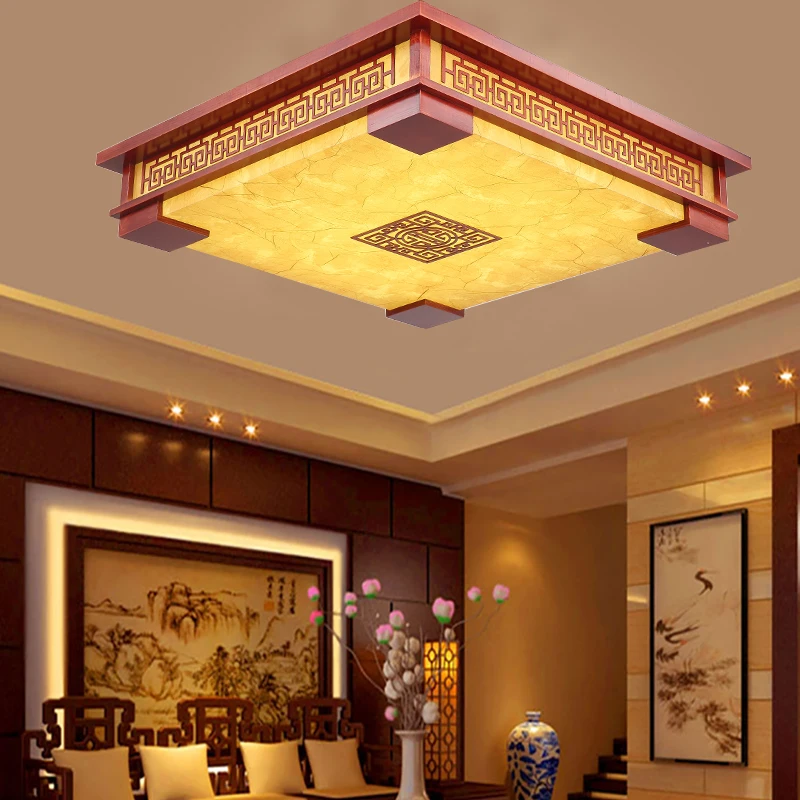 LED-Chinese-solid-wood-living-room-ceiling-lamp-restaurant-bedroom ...