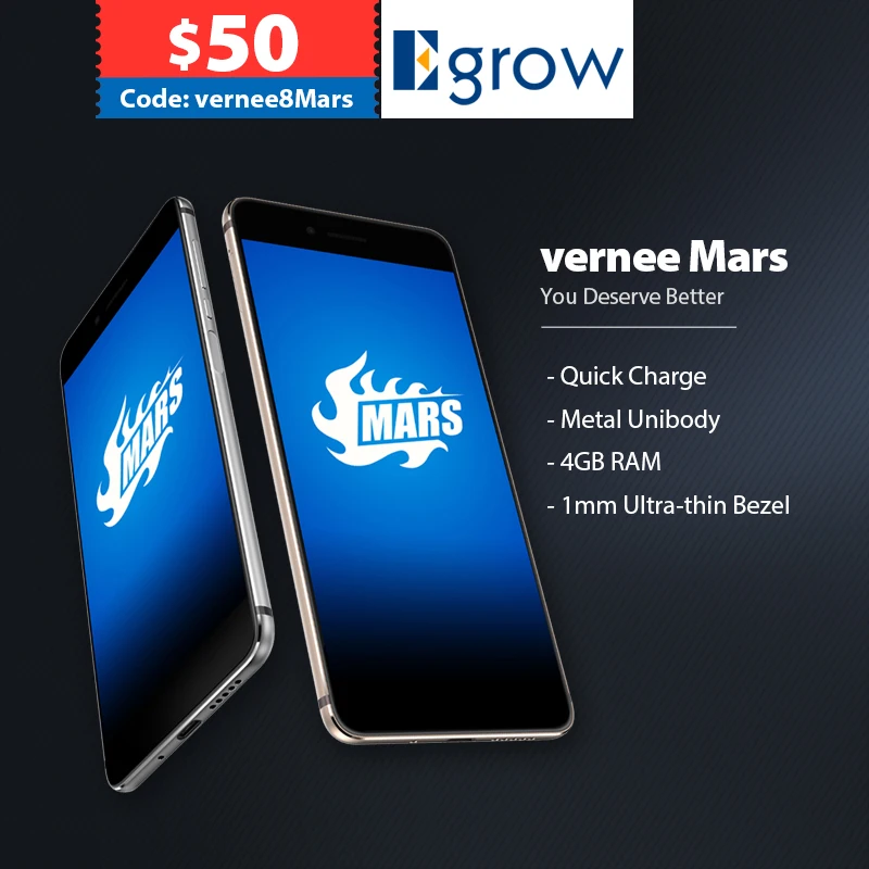 Original Vernee Mars MTK6755 Octa core Android 6.0 Mobile Phone 5.5 ...