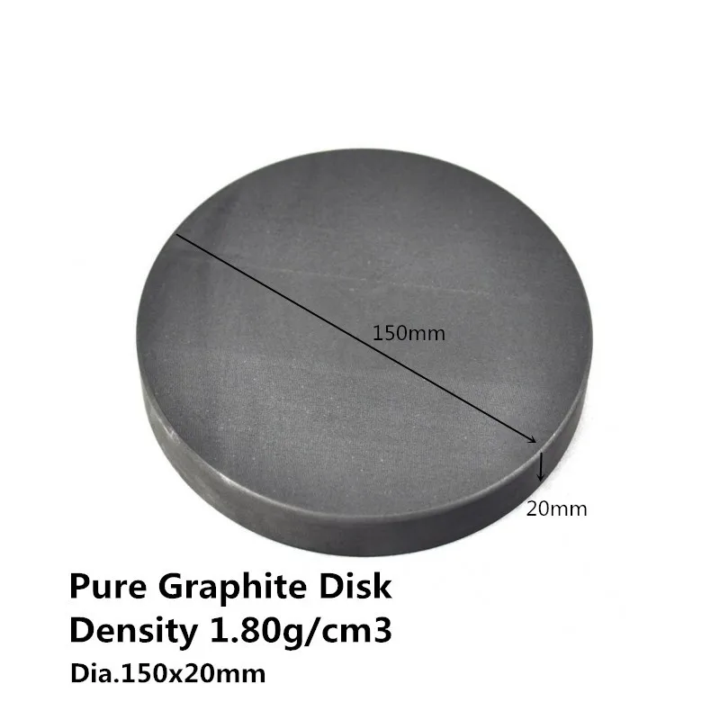 Dia.150*20mm Carbon Graphite Round plate , non inductive graphite ...