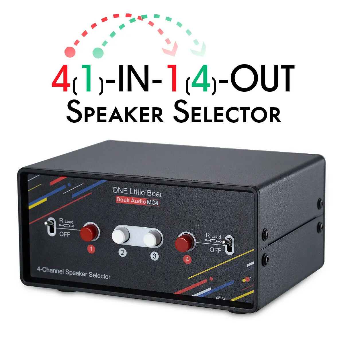 Douk Audio 4 Kanaals Luidspreker Selector Switch Box Hub Stereo ...