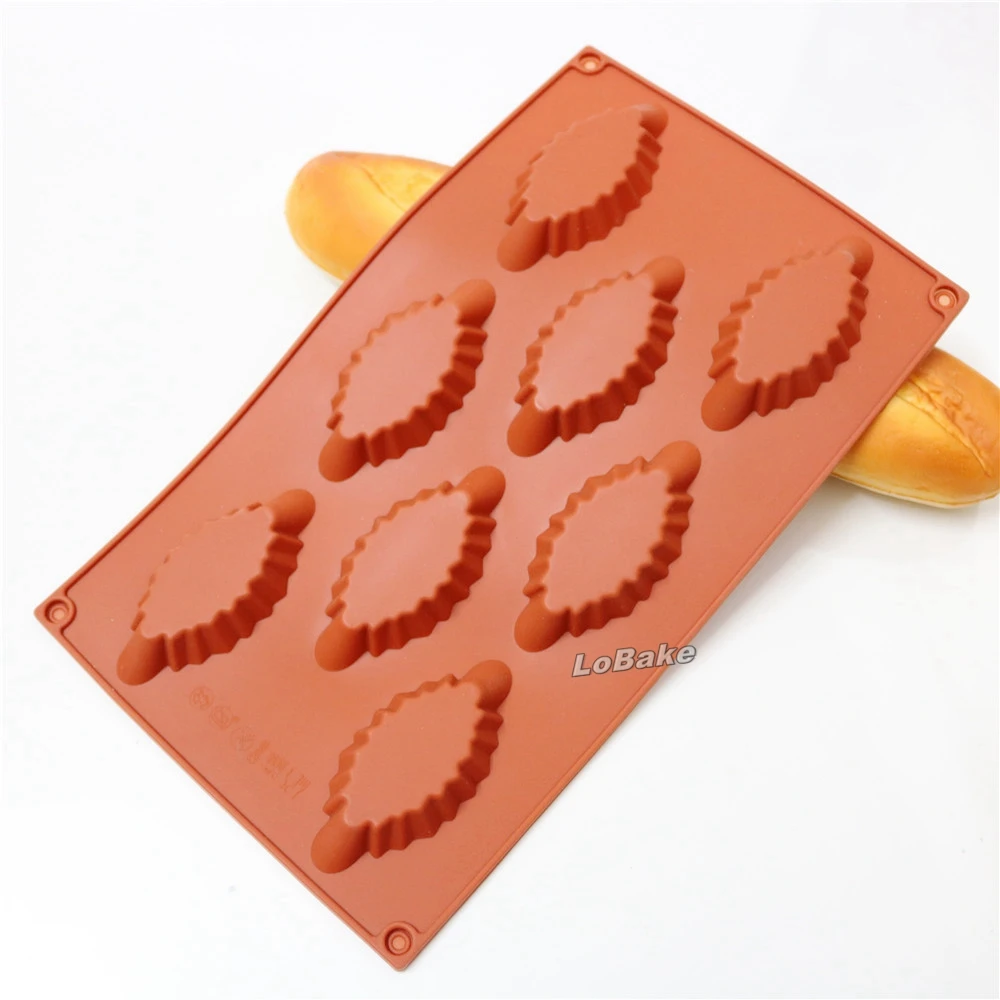 Latest-8-cavities-fluted-lozenge-shape-silicone-cake-mold-candy-cookie ...
