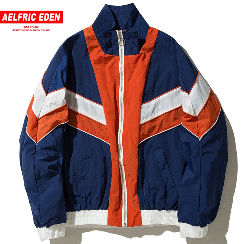 Aelfric Eden 2018 Autumn Retro Contrast Color Jackets Coats Male Hip Hop Preppy Style Outwear ...