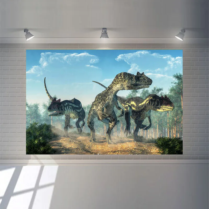 NeoBack Dinosaur Backdrop Forest Dinosaur Child Birthday Photography ...