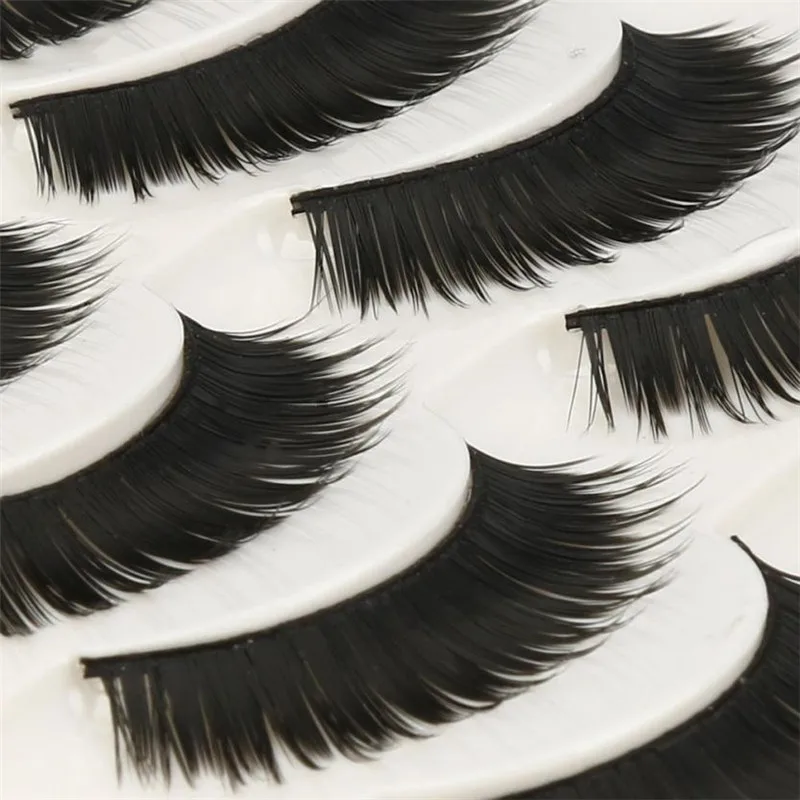 Big sale! 5 Pair Fashion Natural Handmade Long False Black Eyelashes ...