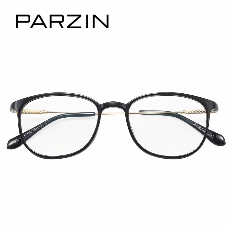 PARZIN TR90 Clássico Retro Óptica Armações de Óculos Com a Lente Clara ...