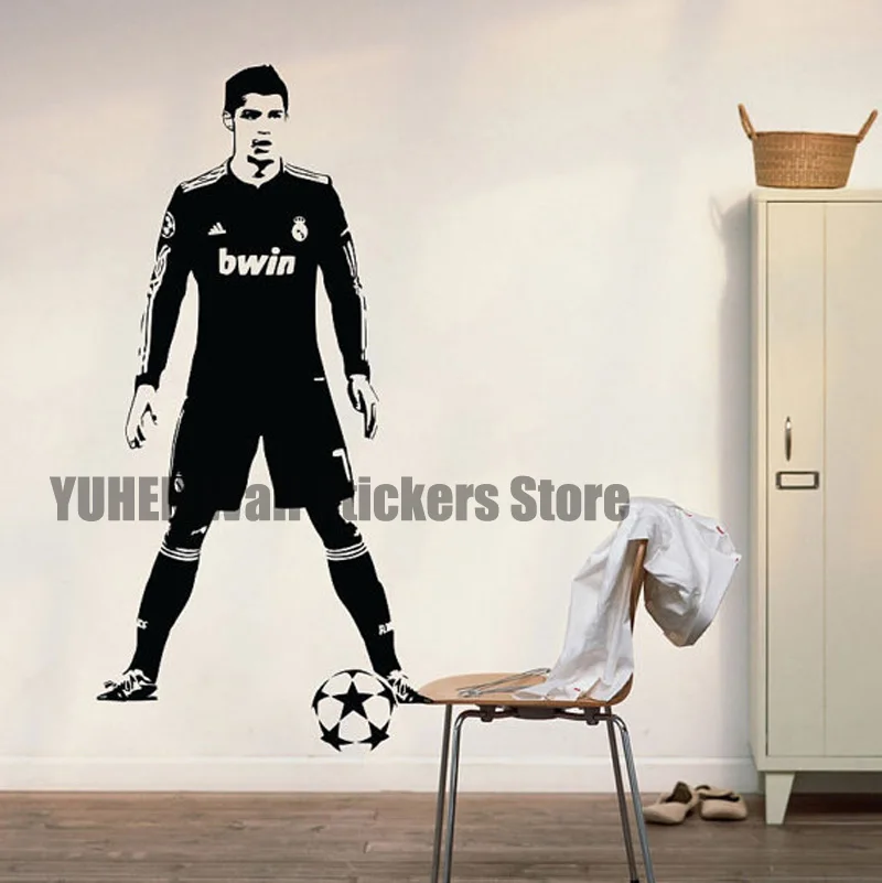 Cristiano Ronaldo Wall Stickers Royal Footballers Character Wall Decals ...