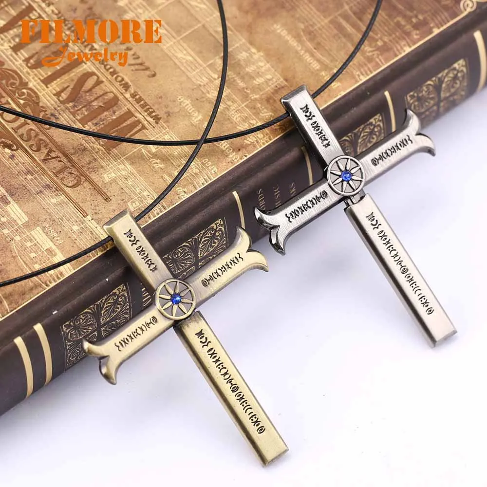 Dracule Mihawk Cross Sword Kogatana Zinc Alloy Necklaces | One piece ...