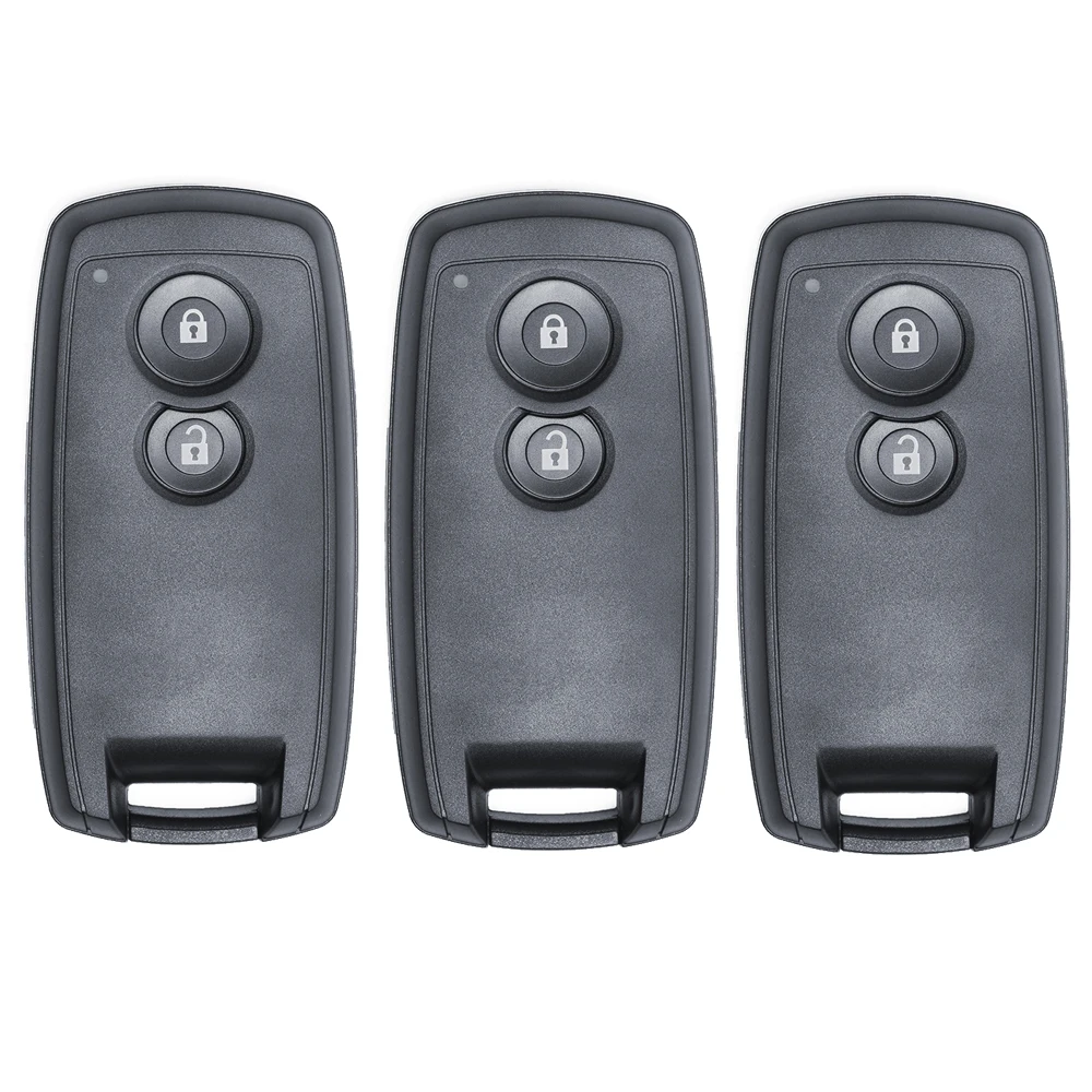 Keyecu 3 Pcs Replacement Keyless Entry Remote Key Shell 2 Button For