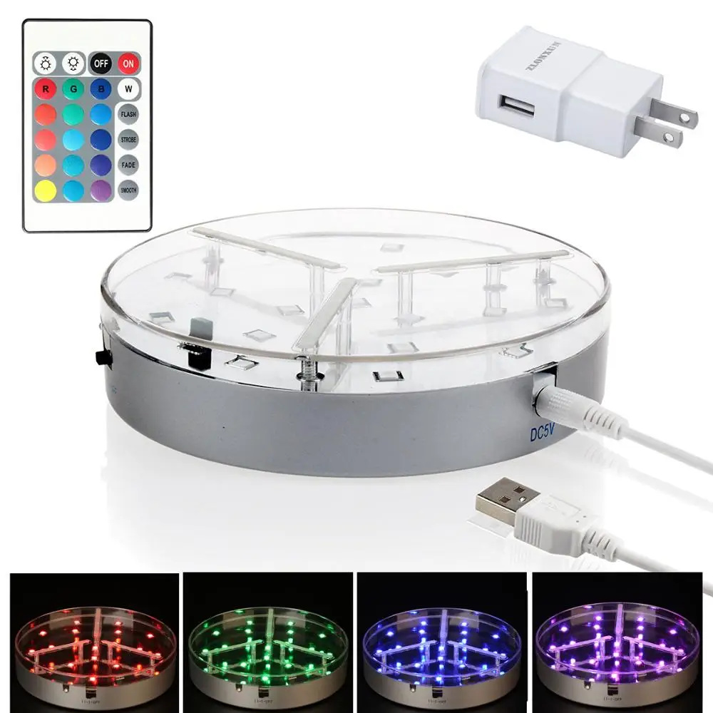 20pcs*Rechargeable LED light base Crystal Display Lamp Base Stand ...