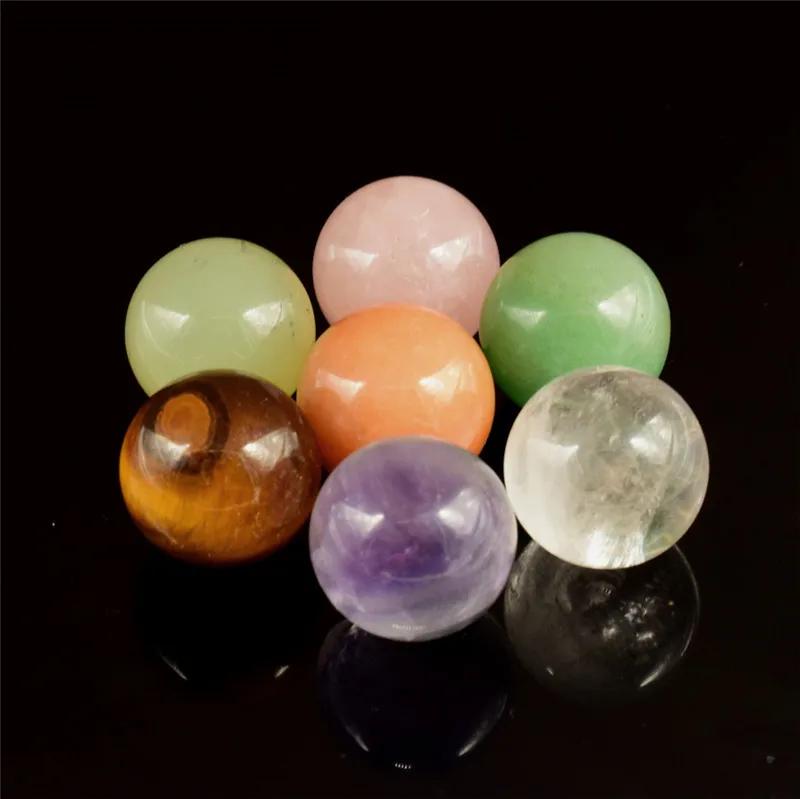 7 pcs Colorful Cristal Balls 20 mm Crystal Ball Natural Stone Crystal ...