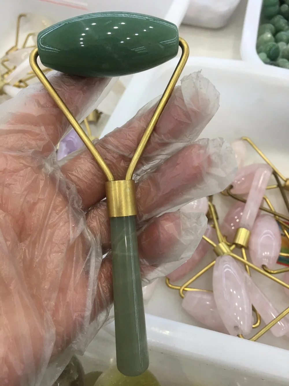 Natural beautiful jade crystal massage stick.|Stones| - AliExpress