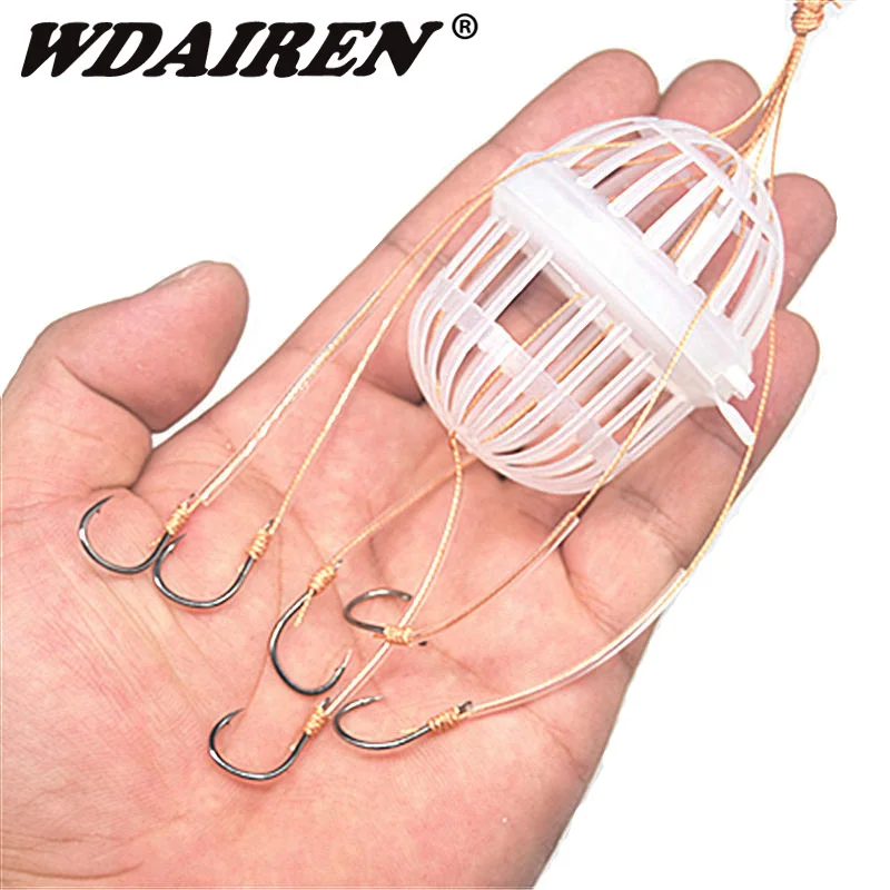 1Pcs Explosion Hook Fishing Hooks Set Outdoor Baits Cage Basket Feeder ...