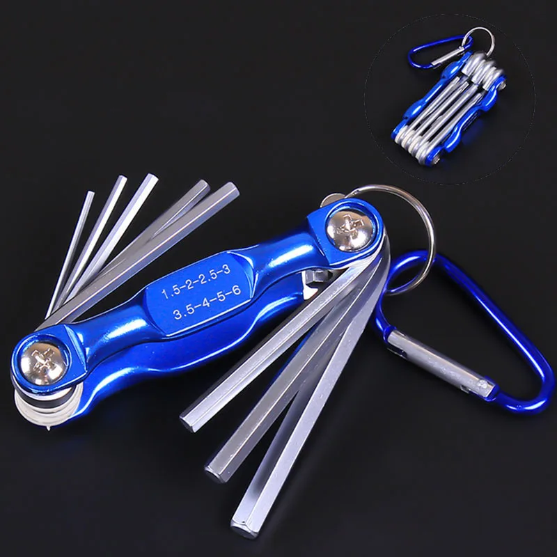 Folding Hex Wrench Metal Metric Allen Wrench set Hexagonal Screwdriver ...