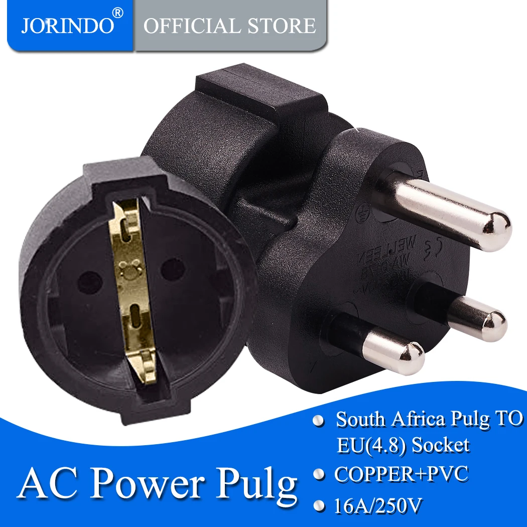 JORINDO SA TO EU South Africa Male to Europe Female AC Adapter ...