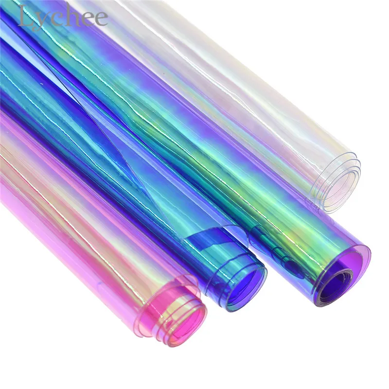 21x29cm A4 Transparent Vinyl Fabric Multicolor Clear PVC DIY Material ...