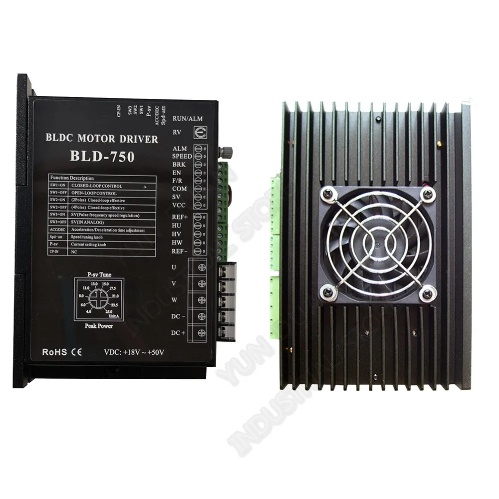 750w 25a Brushless Motor Driver Dc 48v Bldc Driver Hall Drive ...