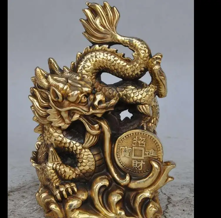 6711159117*++6" china fengshui brass copper animal zodiac dragon money ...