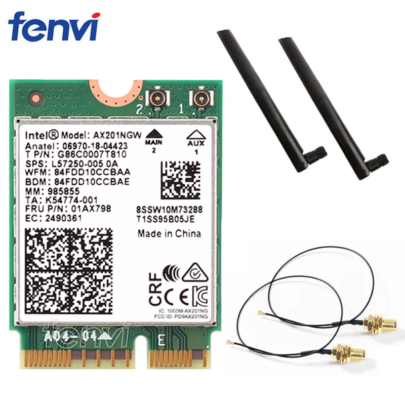 Dual Band 2400mbps Wireless Ac For Intel Ax201 Ax201ngw Ngff 2.4g/5ghz ...