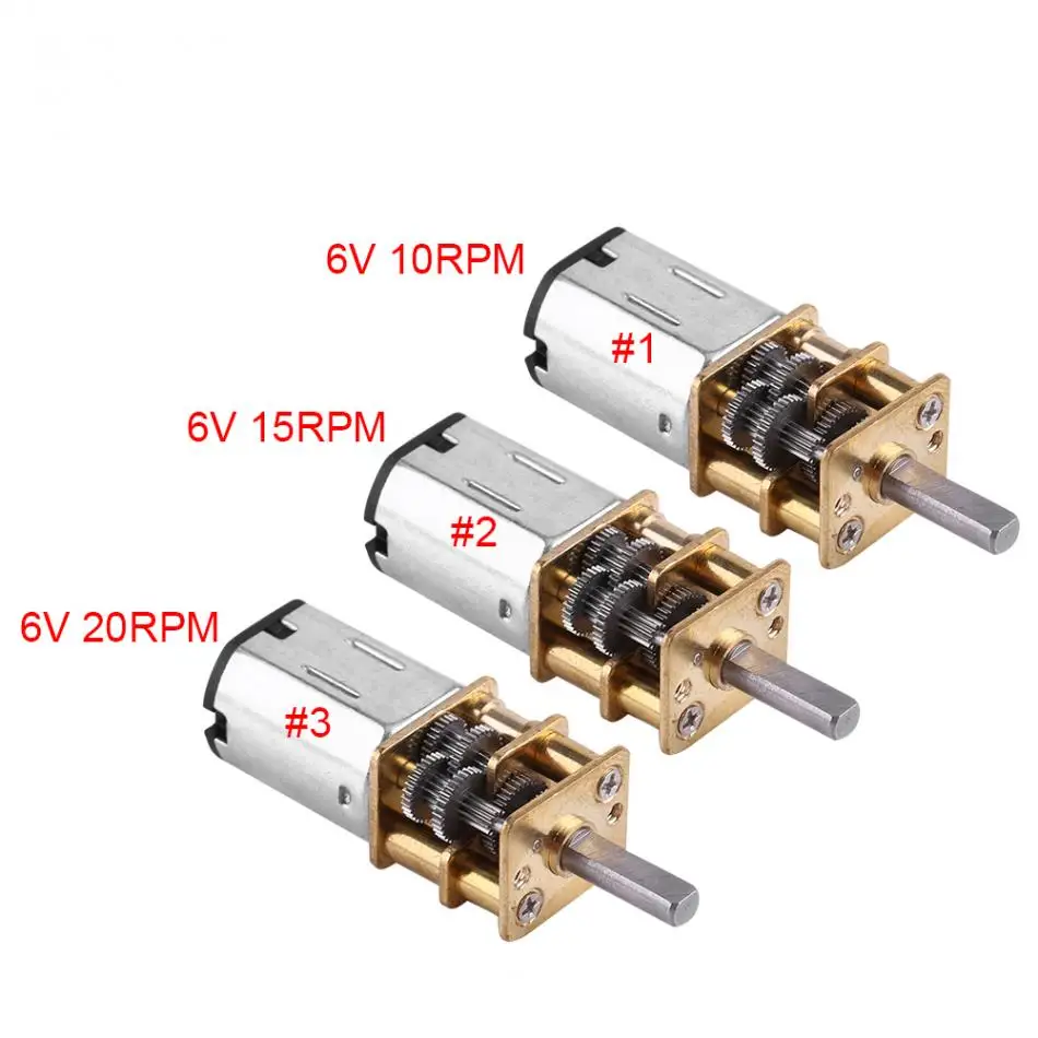 DC 6V N20 Mini Gear Motor 1:1000 Slow Speed High Metal Gearbox ...