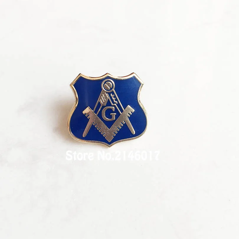 20pcs Hard Enamel Masonic Lapel Pin Blue Lodge Square and Compass G ...