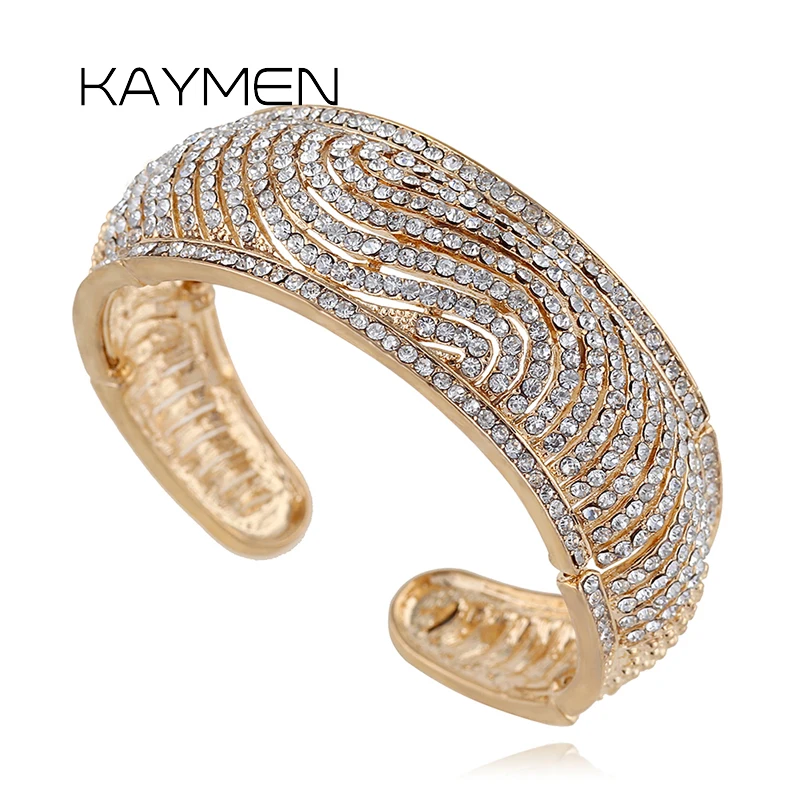 KAYMEN-Fashion-Full-Rhinestones-Open-Cuff-Bracelet-for-Women-Girls ...