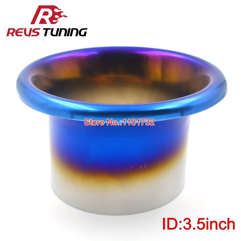 3.5inch Stainless Steel Blue End Cold Air Intake System Velocity Stack ...