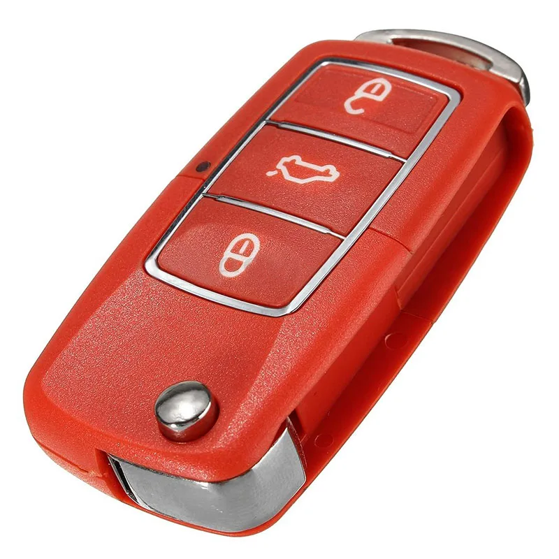 JX-LCLYL-Red-3-Button-Remote-Key-Fob-Case-Shell-For-VW-Bora-Beetle-Golf ...