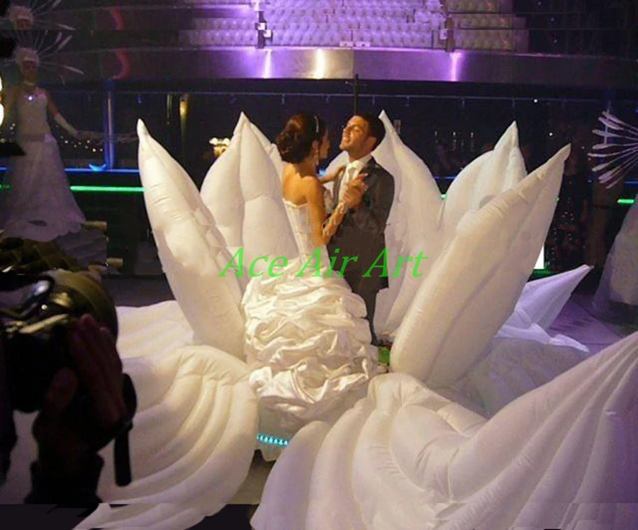 4m diameter Best selling chain wedding giant inflatable flower Blooming ...