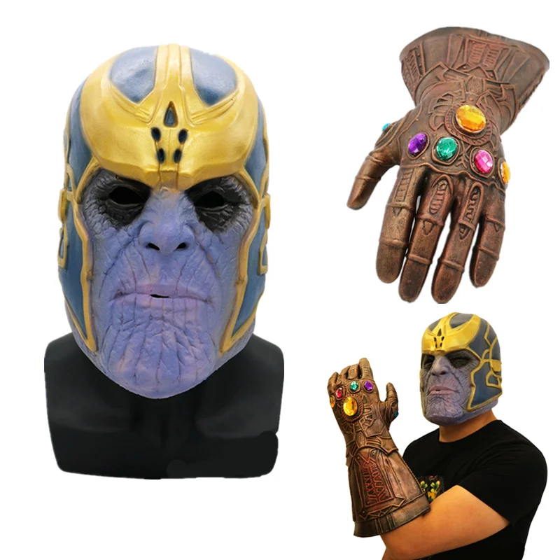 Thanos Infinitely Gauntlet Mask Toys Snap Glove Destruction War Weapon ...