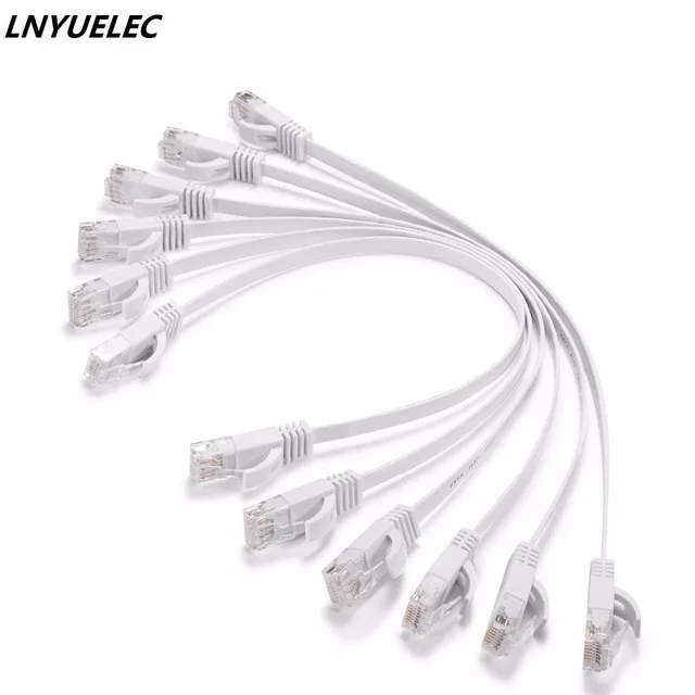100pcs-lot-LNYUELEC-0-15m-15cm-cable-Pure-copper-wire-CAT6-Flat-UTP ...