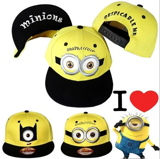 New Cute Despicable Me Minion Minions Baseball Cap Snapback Hip hop ...