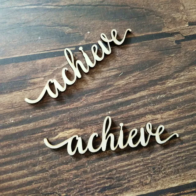 The Word Achieve In Cursive