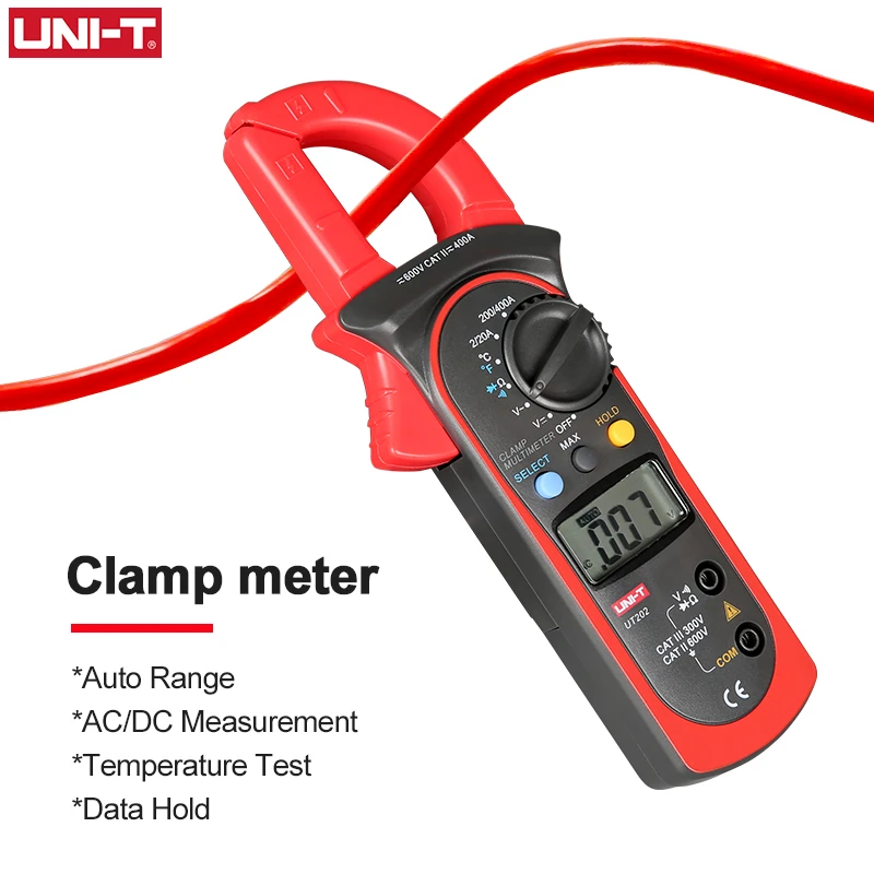 Uni-t Uni T Digital Clamp Meter Dc Ac Current Ut203 Ut204 Ut200 Series 400a-600a Power Clamp ...