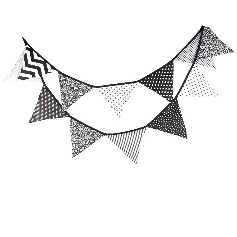 Black And White Bunting Clipart