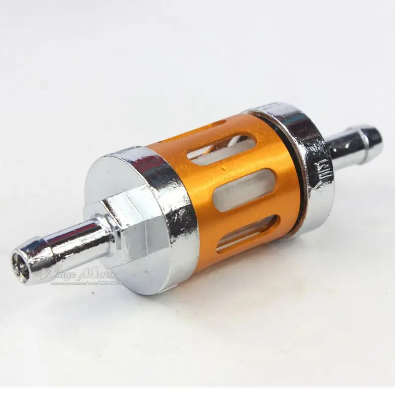 ALLLOY FUEL FILTER MOTORCYCLE DIRTBIKE ATV Go Kart CRF XR KLX KX Gold ...