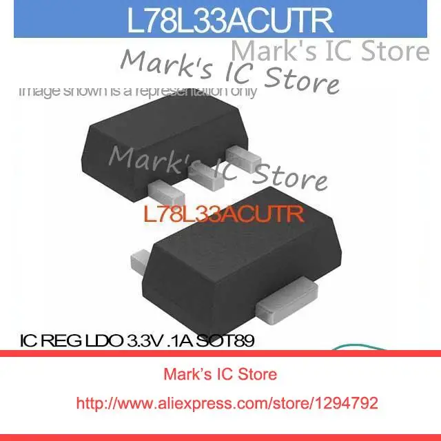 L78L33ACUTR IC REG LDO 3.3V .1A SOT89 L78L33ACU 78L3 L78L33A 78L33 ...