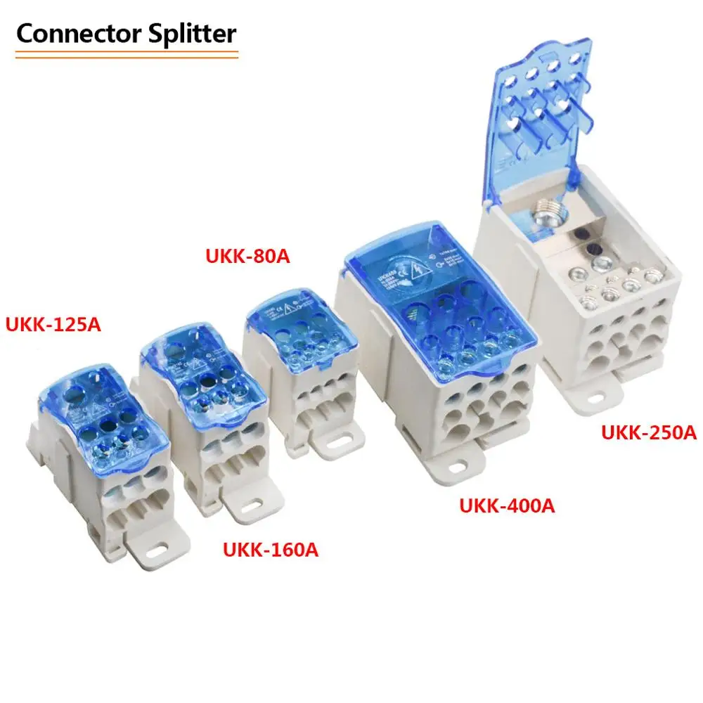 UUK-80A/125A/160A/250A/400A/500A Rail type splitter box universal wire ...
