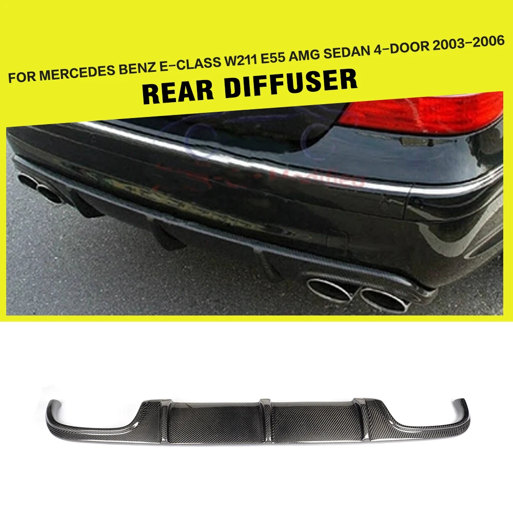 Carbon Fiber Racing Rear Bumper Diffuser Lip Spoiler for Mercedes Benz ...