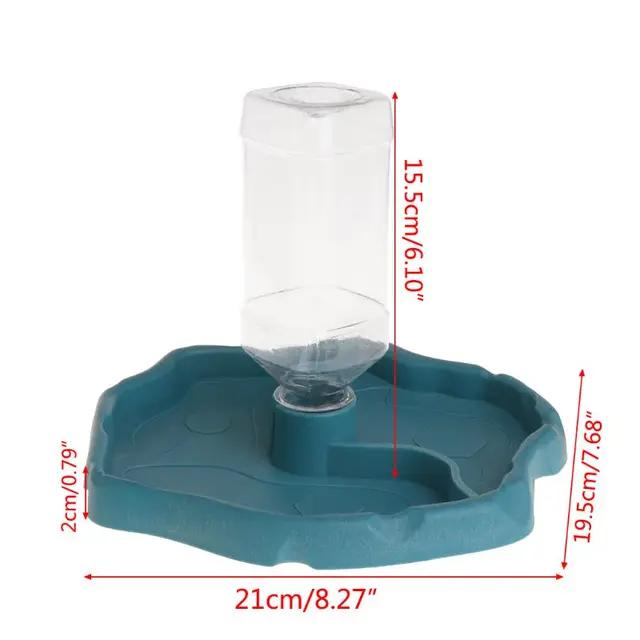 Reptile Feeder 2 in 1 Automatic Water Food Feeding Plate Lizard Turtle ...