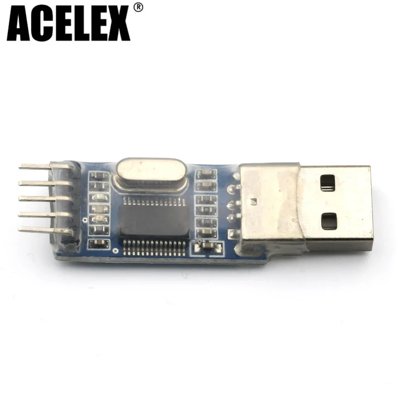 Wiring & Connecting Utini PL2303 USB to RS232 TTL PL2303HX Module Download line on STC ...