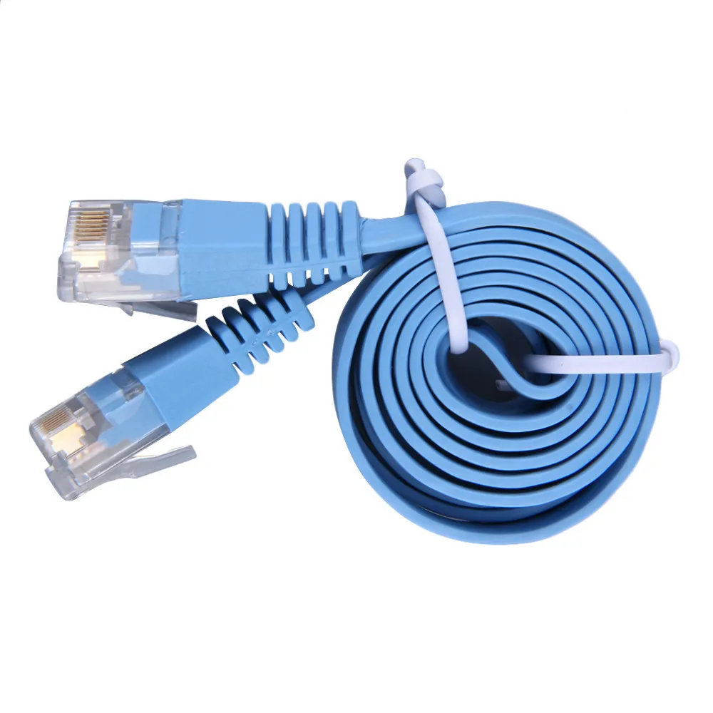 Red 2M -Câble Ethernet plat CAT6, cordon de raccordement Lan RJ45 pour ...