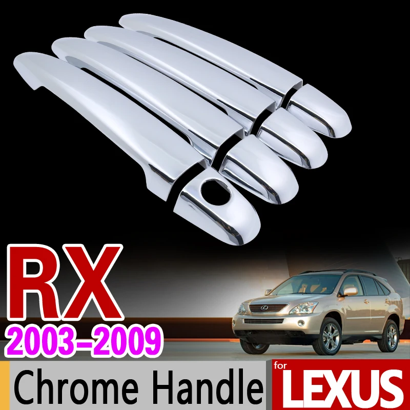 for Lexus RX 2003 2009 XU30 Chrome Handle Cover Trim Set RX300 RX350 ...