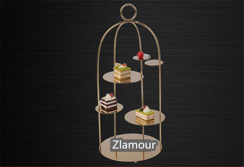 stainless steel Western Hotel Cafe Birdcage snack stand cake Dessert ...
