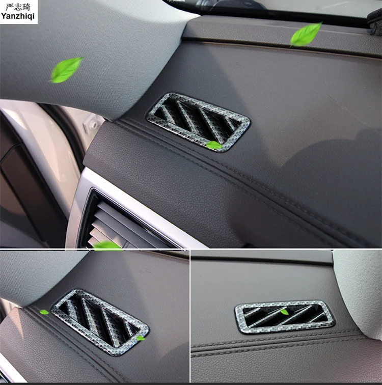 ABS 2pcs/lot Front small vent patch Air vent decoration frame Car ...