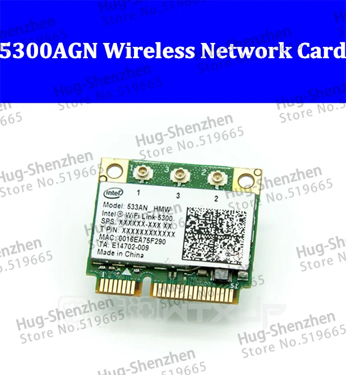 Intel WIFI Link 5300 5300AGN half Mini PCI E Dual Band 2.4GHZ/5GHZ ...