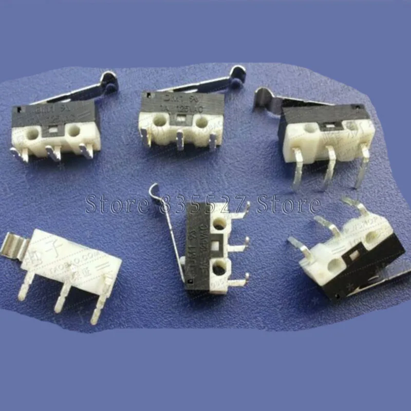 10pcs/lot New 3pin Bends Pin Bending Mouse Micro Switch With Handle ...